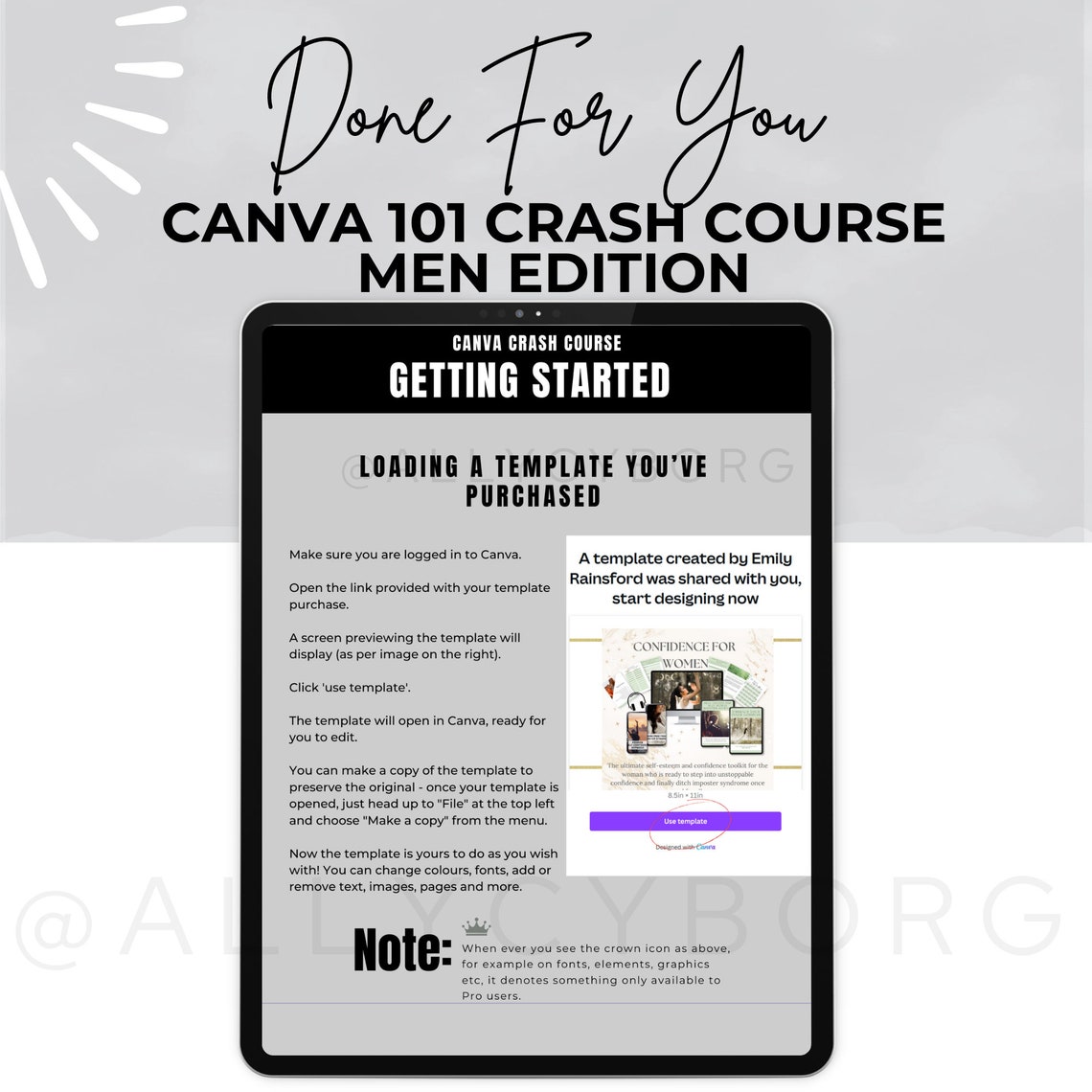 MEN'S Canva 101 How to Guide Canva Crash Course With Master Resell ...