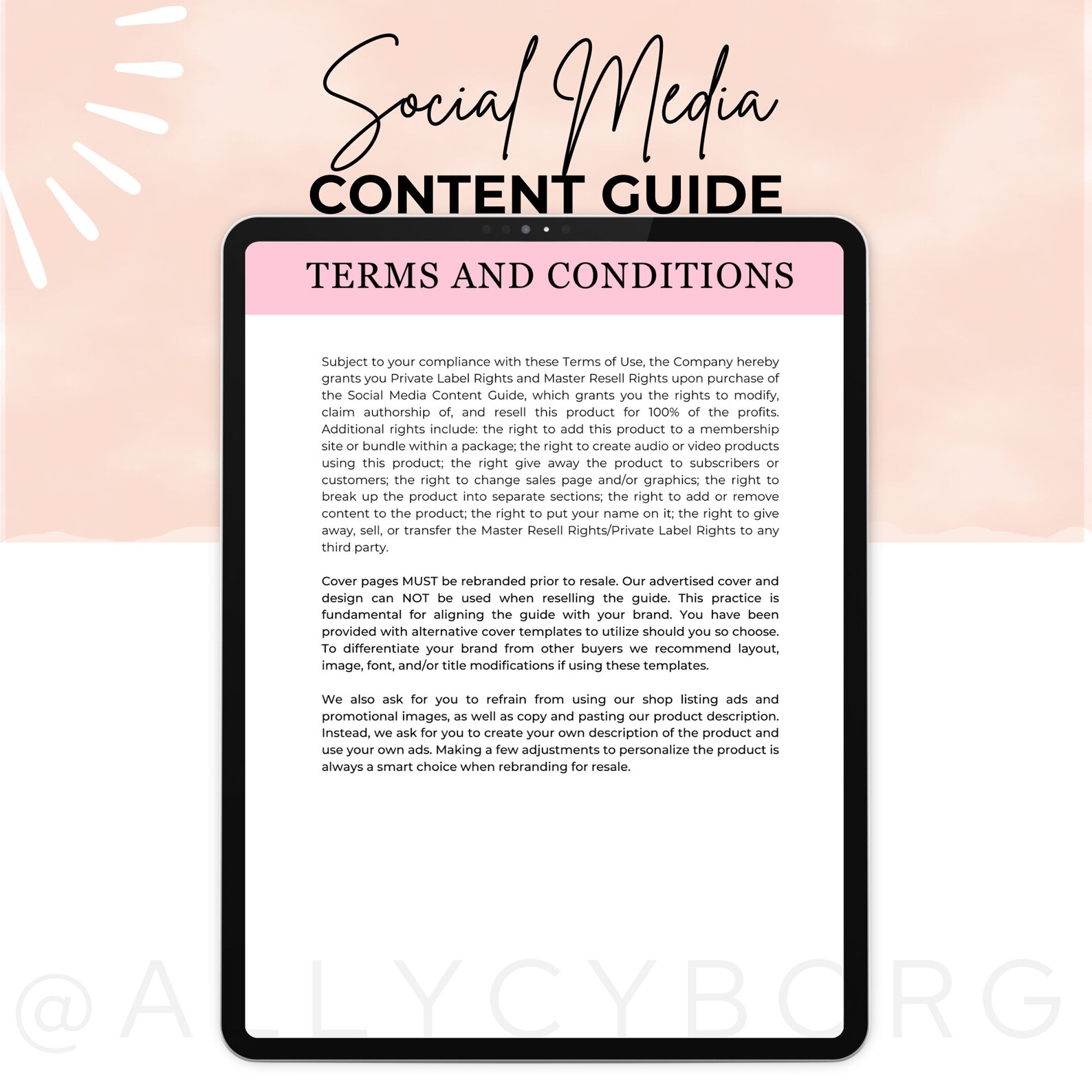 Social Media Content Guide With Master Resell Rights MRR & Private ...