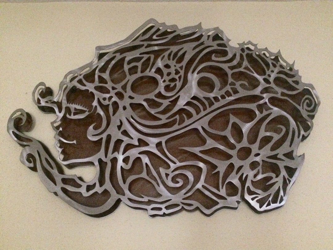 DXF File Girl With Busy Hair - Etsy