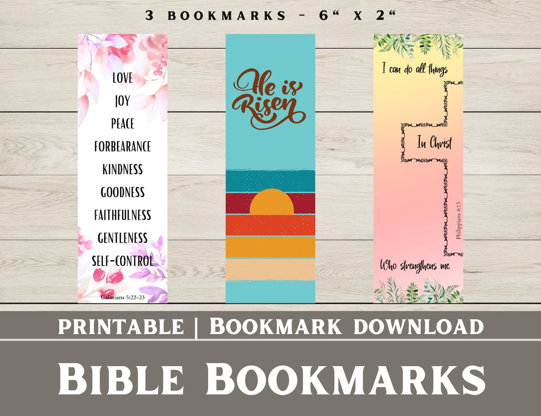 Bible Bookmark Printable, Bible Bookmark for Women, Christian Bookmarks ...