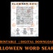 Halloween Word Search Fall Printable - Etsy
