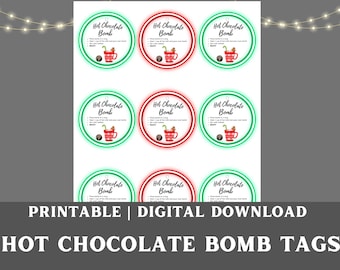 Hot Chocolate Bomb Labels | Printable Hot Chocolate Bomb Labels | Hot ...