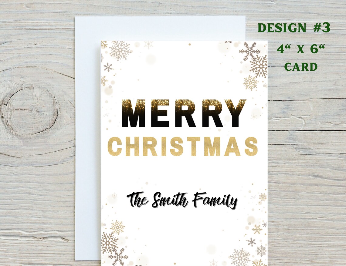 Christmas Card Printable | Editable Card | 4"x6" - Etsy