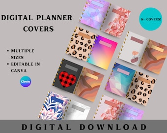 12 Digital Purple Theme Planner Covers, Goodnotes, Notability, Xodo ...