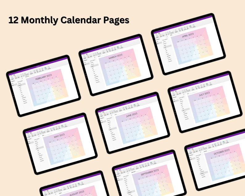 Onenote Planner, Monday Start, 2023 Onenote Digital Planner Template ...