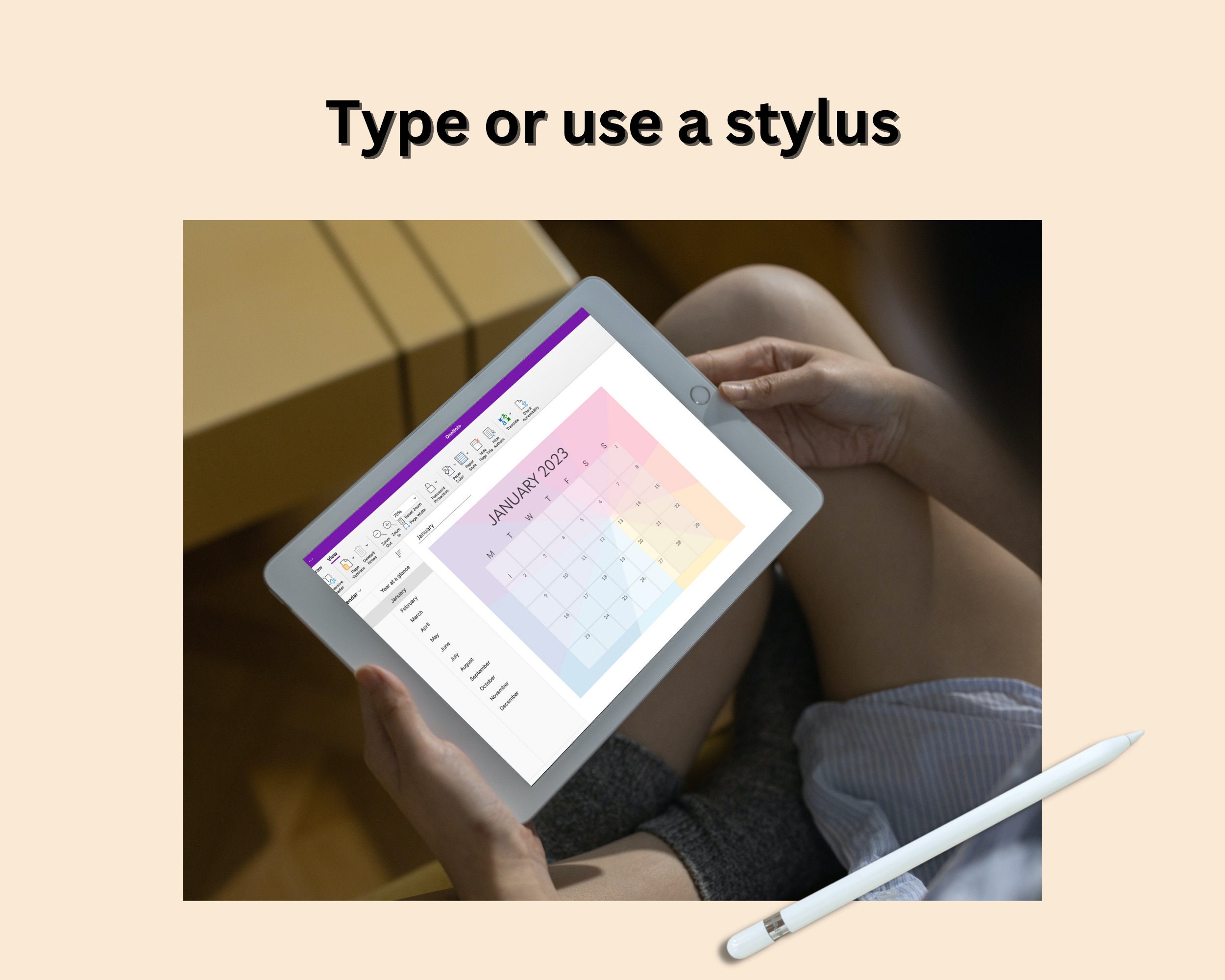 Onenote Planner, Monday Start, 2023 Onenote Digital Planner Template ...