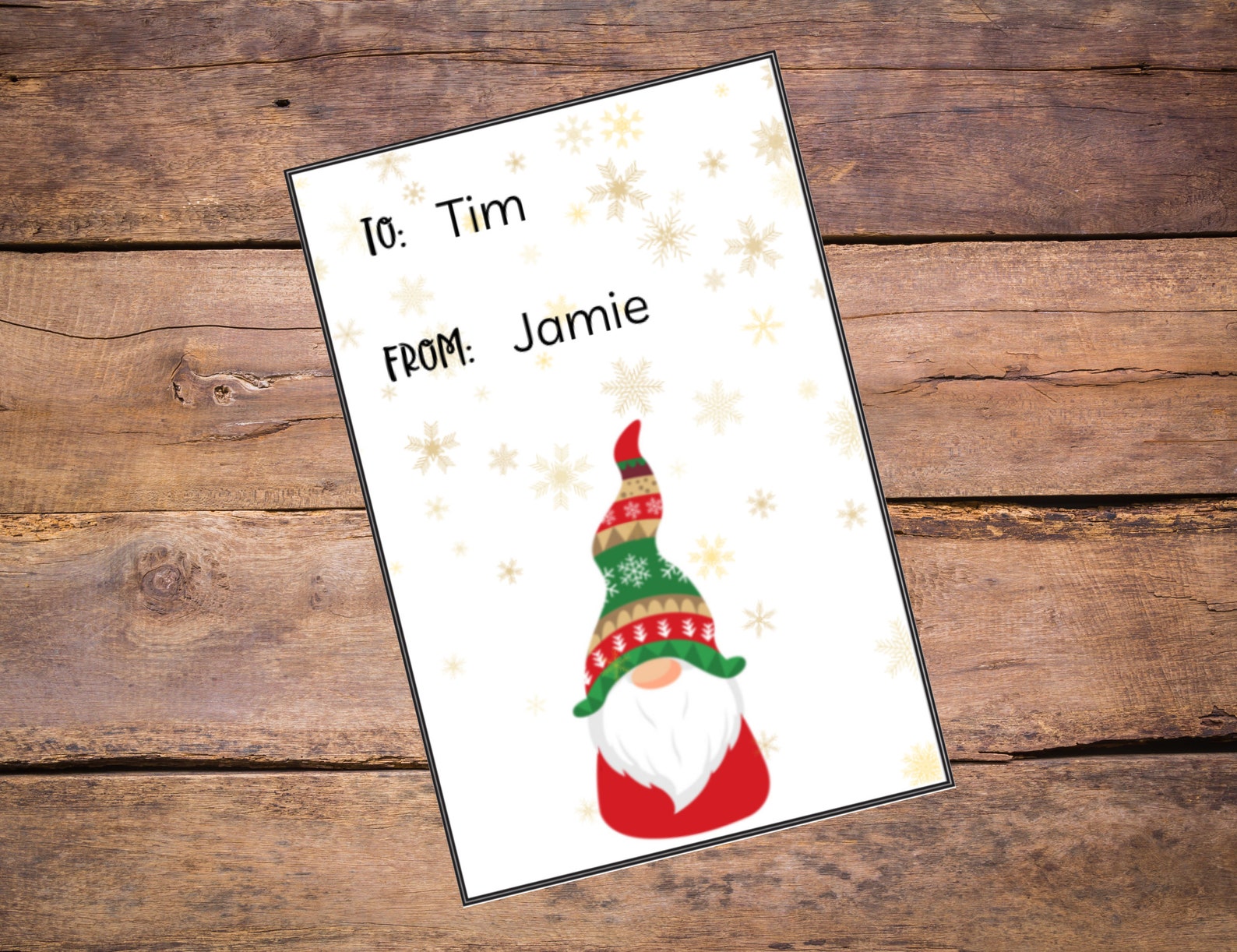 Christmas Gift Tags, Christmas Gnome, Printable, 3" X 2" - Etsy