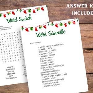 Christmas Games Printable, Games Bundle - Etsy