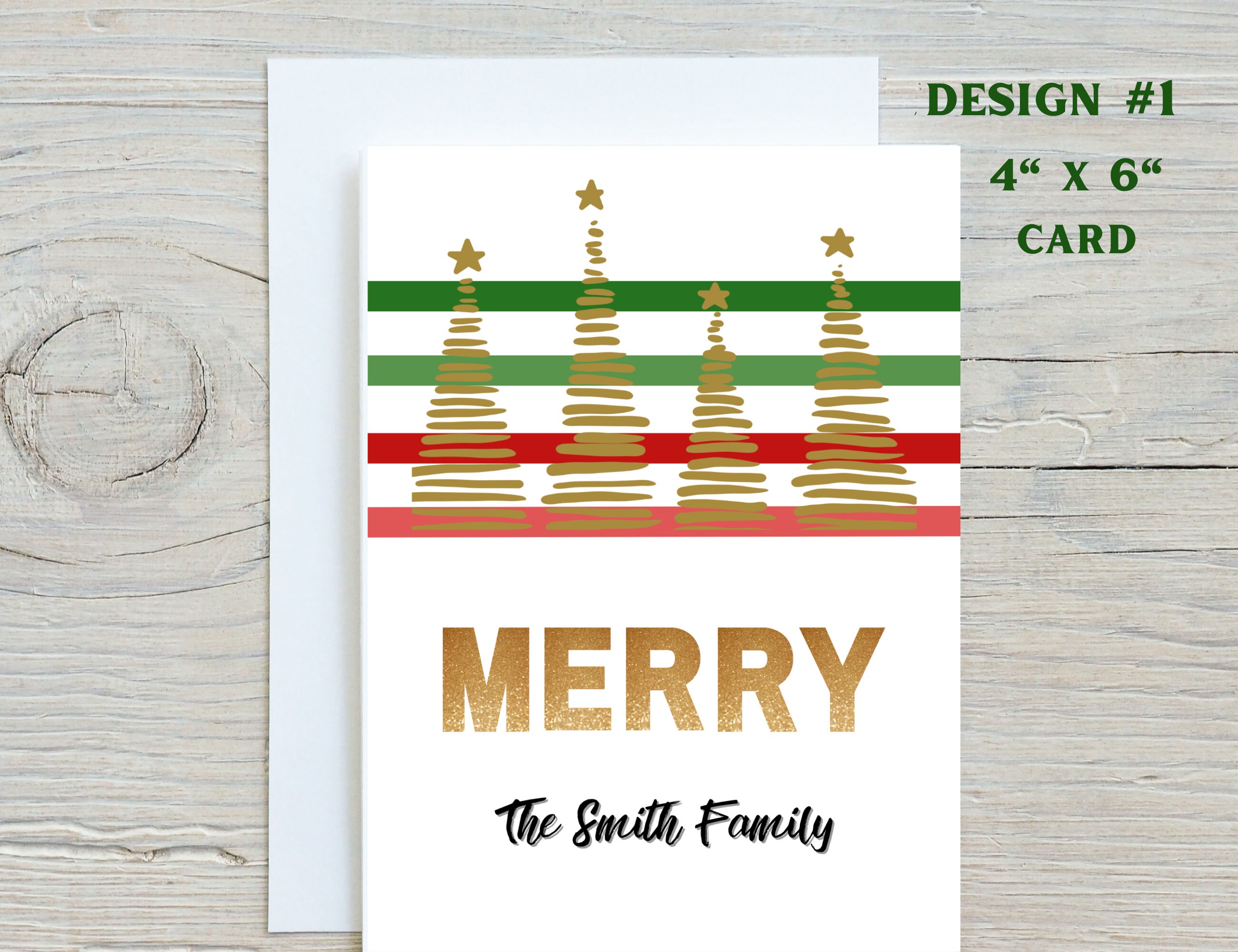 Christmas Card Printable | Editable Card | 4"x6" - Etsy