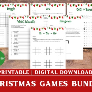 Christmas Games Printable, Games Bundle - Etsy