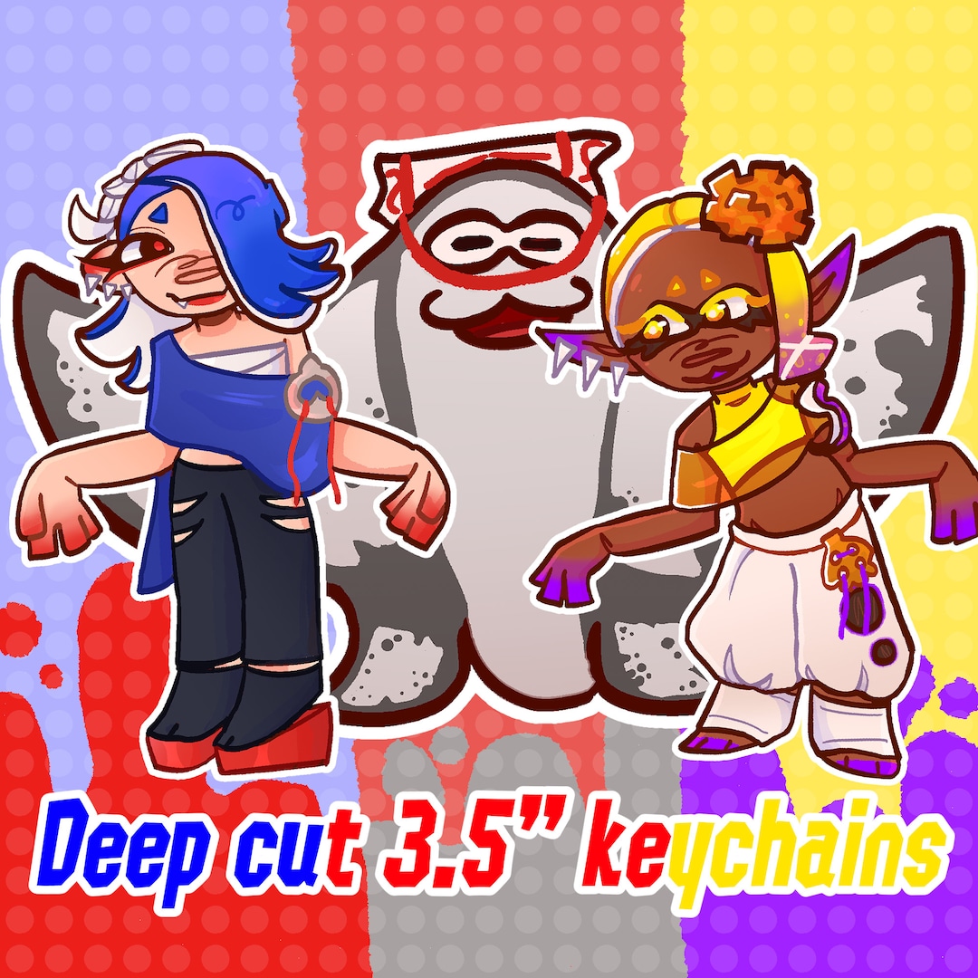 Deep Cut Splatoon 3 || Frye, Shiver, Big Man || Acrylic 3.5" Keychains ...