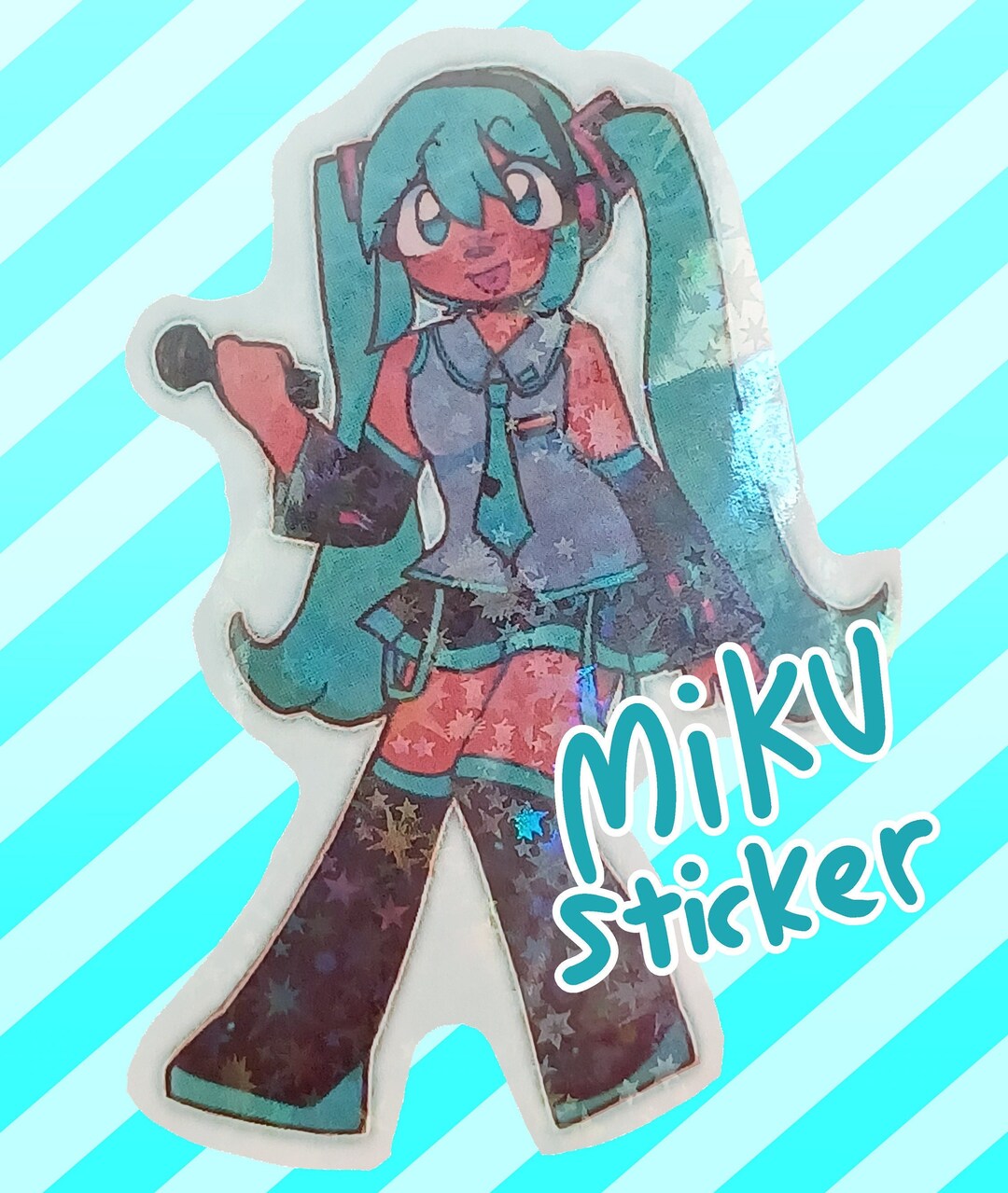 Hatsune Miku Holographic Sticker - Etsy