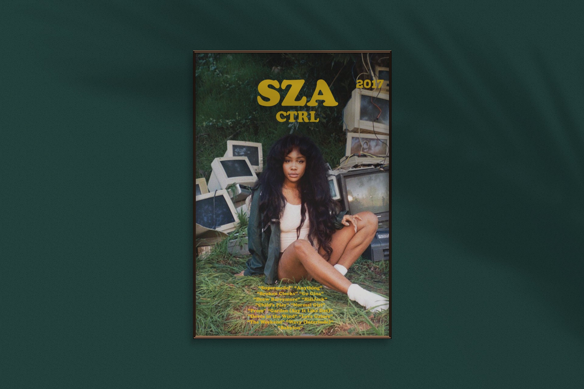 Sza Ctrl Album Poster , SZA Poster , SZA CTRL Tracklist Poster Designed ...
