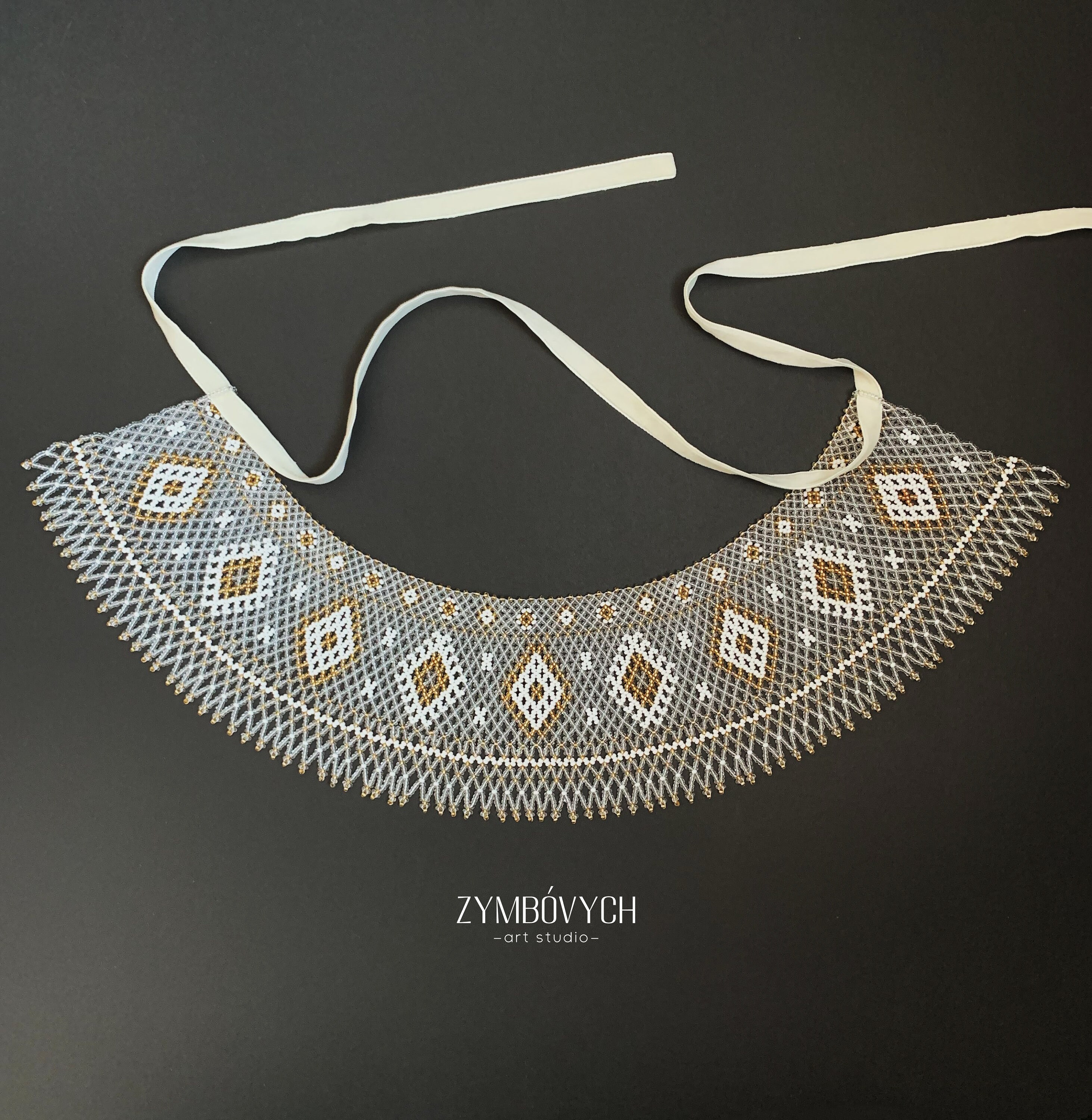 Ukrainian Handmade Necklace Beaded Collar Silyanka Gerdan Ethno Beaded ...