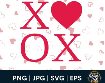XOXO Heart PNG & SVG - Etsy