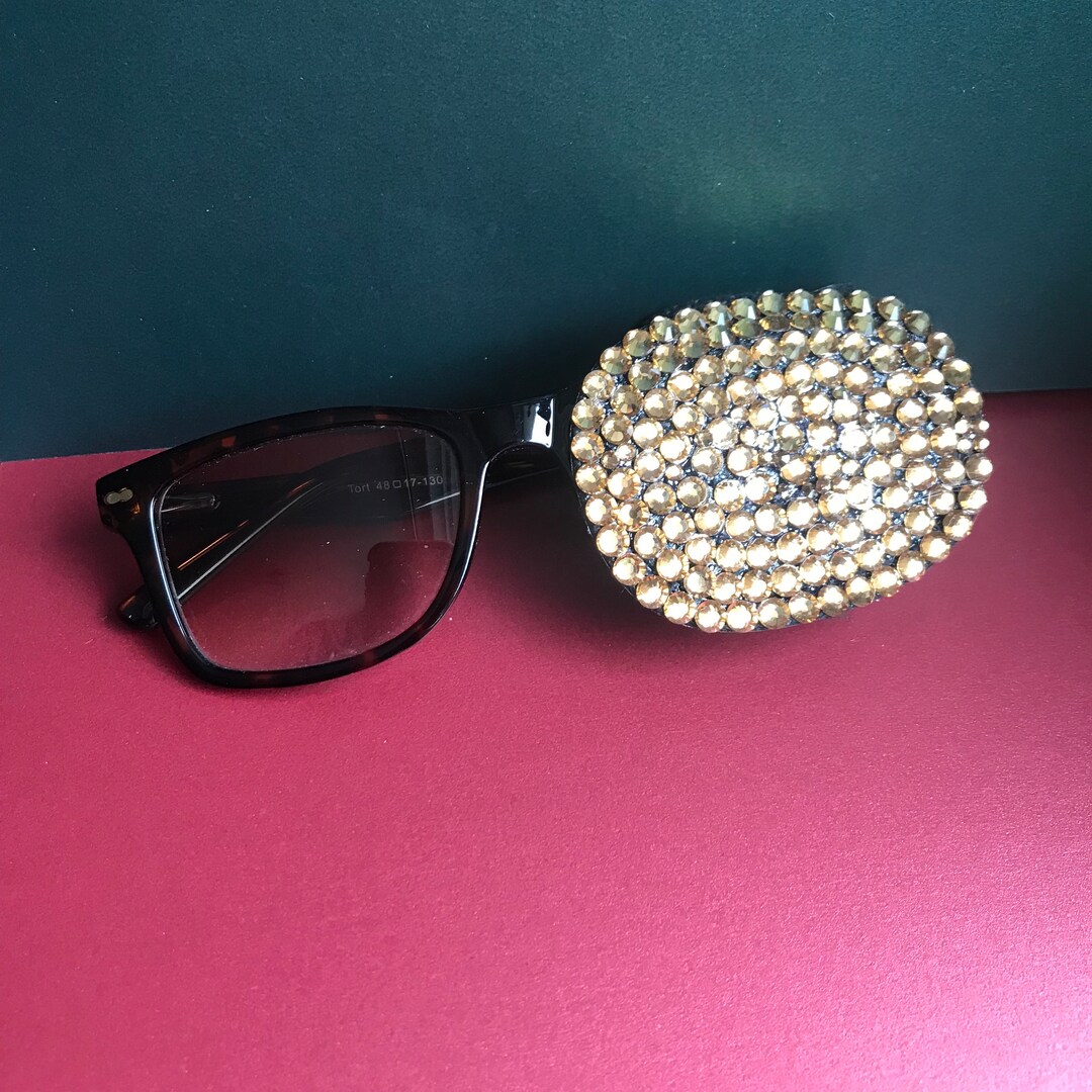 Over Glasses Gold Sparkle Eye Patch - Etsy UK