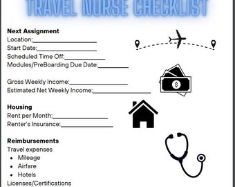 Travel Nurse Packing List Compliance Checklist for Nurse Planner ...