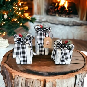 Wood Christmas Decor Indoor Rustic Modern Farmhouse Christmas Presents ...