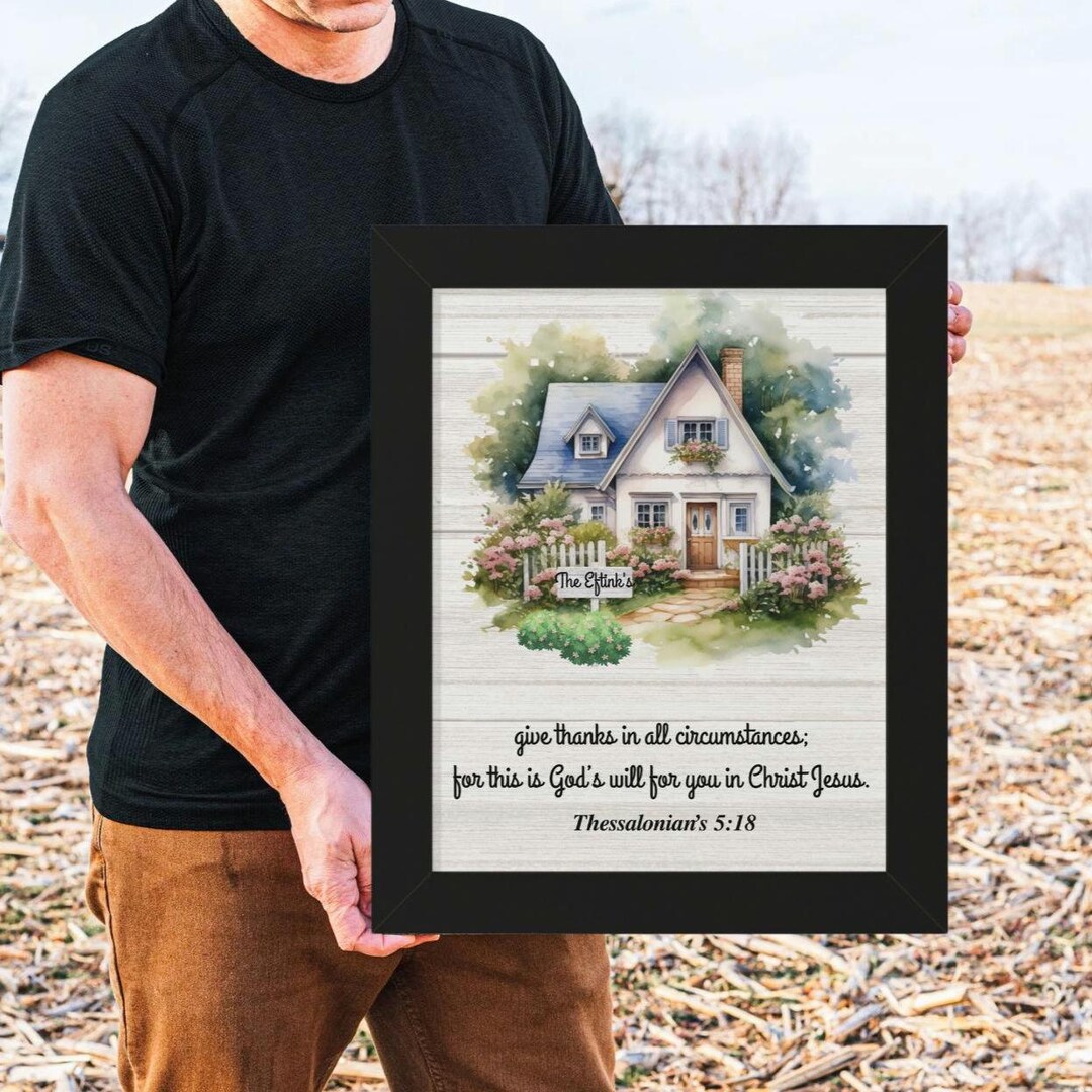 Custom Bible Verse Print, Personalized Framed Bible Verse, Wall Decor ...