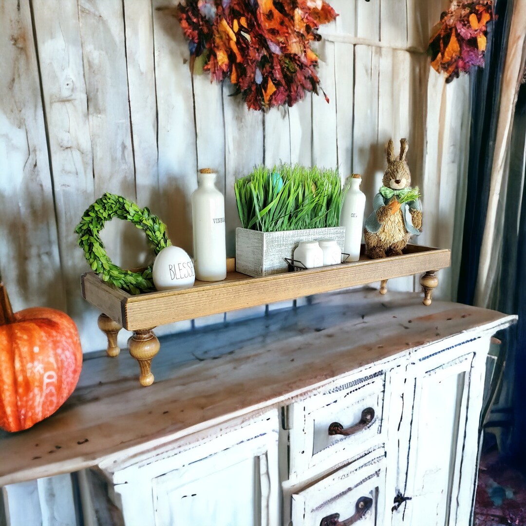 Wood Riser With Feet Modern Farmhouse Decor Rustic Home Decor - Etsy