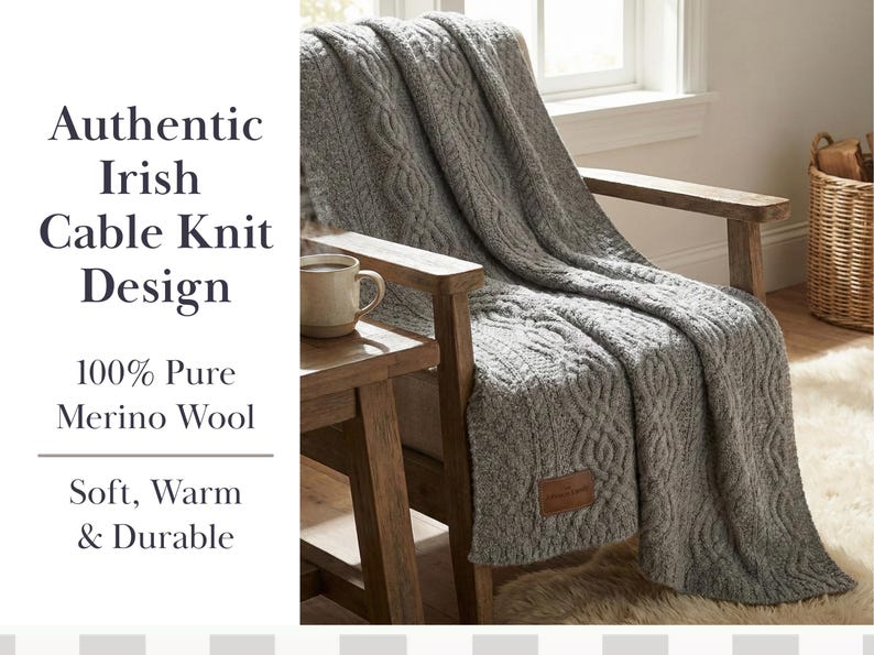 Personalized IRISH MERINO WOOL Blanket | Blankets & Throws Hand Woven ...