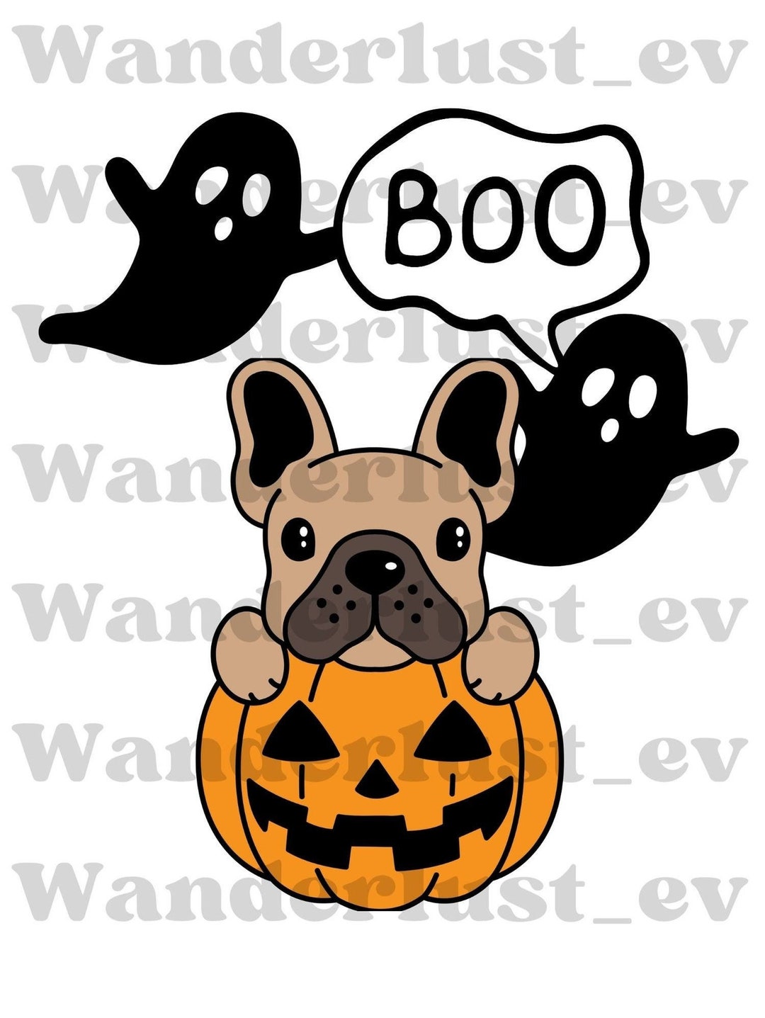 Halloween Boo, PNG Design, Digital Download, Cute Halloween Dog, Ghosts ...