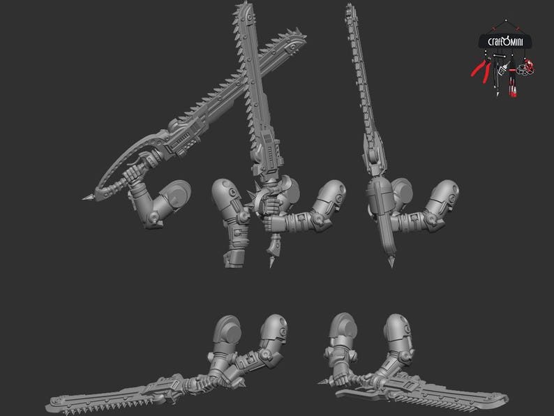 Knight Marine's Heavy Chainsword - Curved Conversion Bits (x5) - Etsy