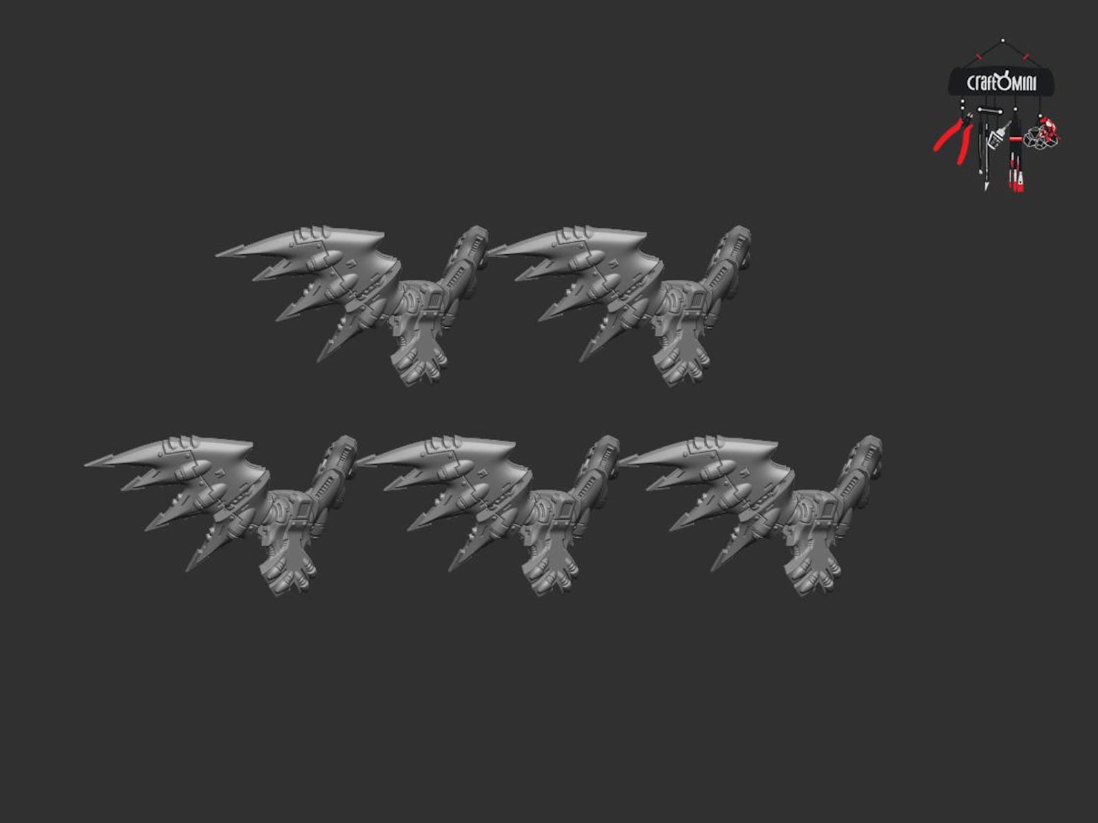 Night Wing Jump Pack Conversion Bits (x5) - Etsy