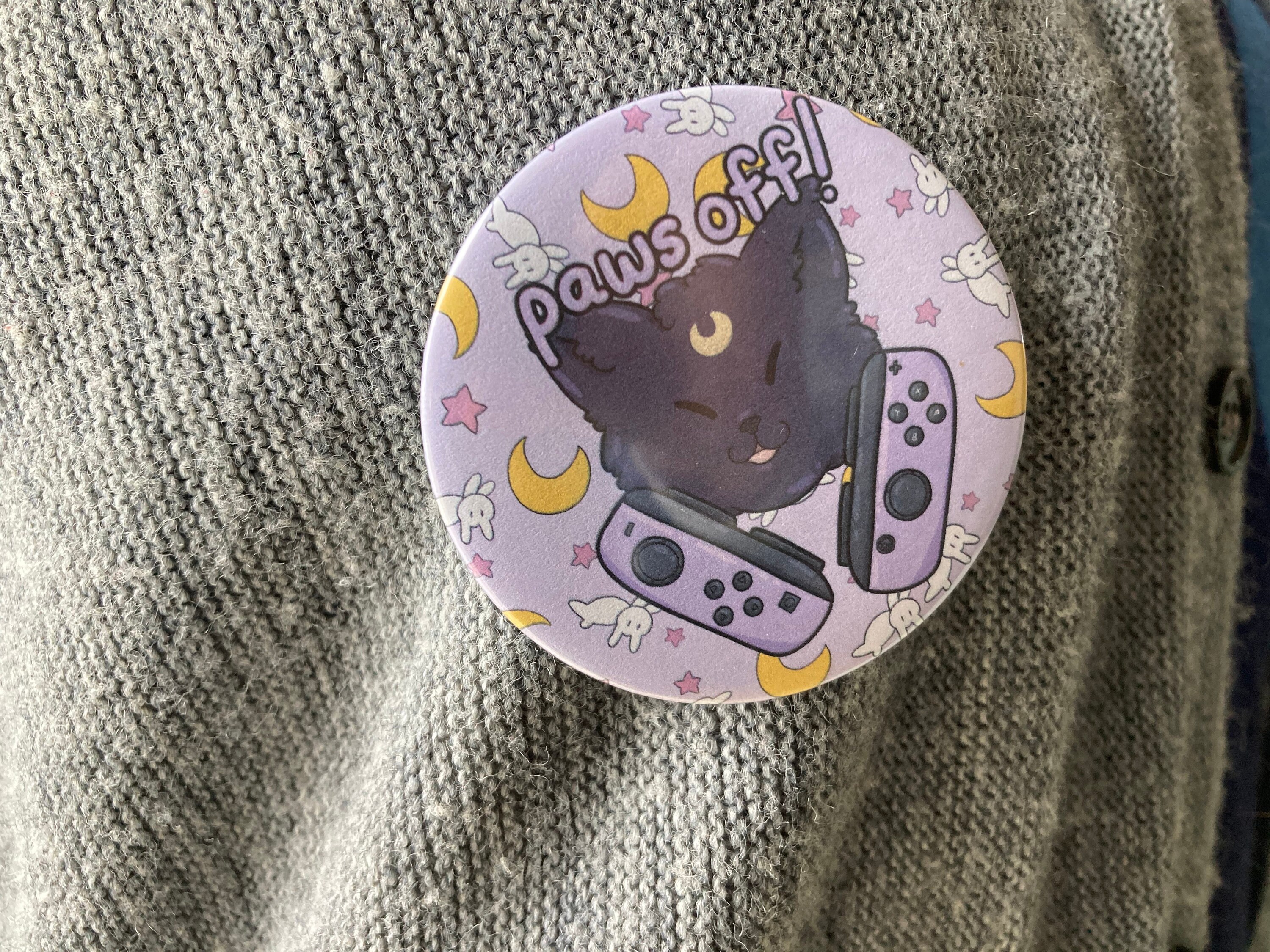 Paws off Sailor Moon Button Cute Anime Button Pin - Etsy