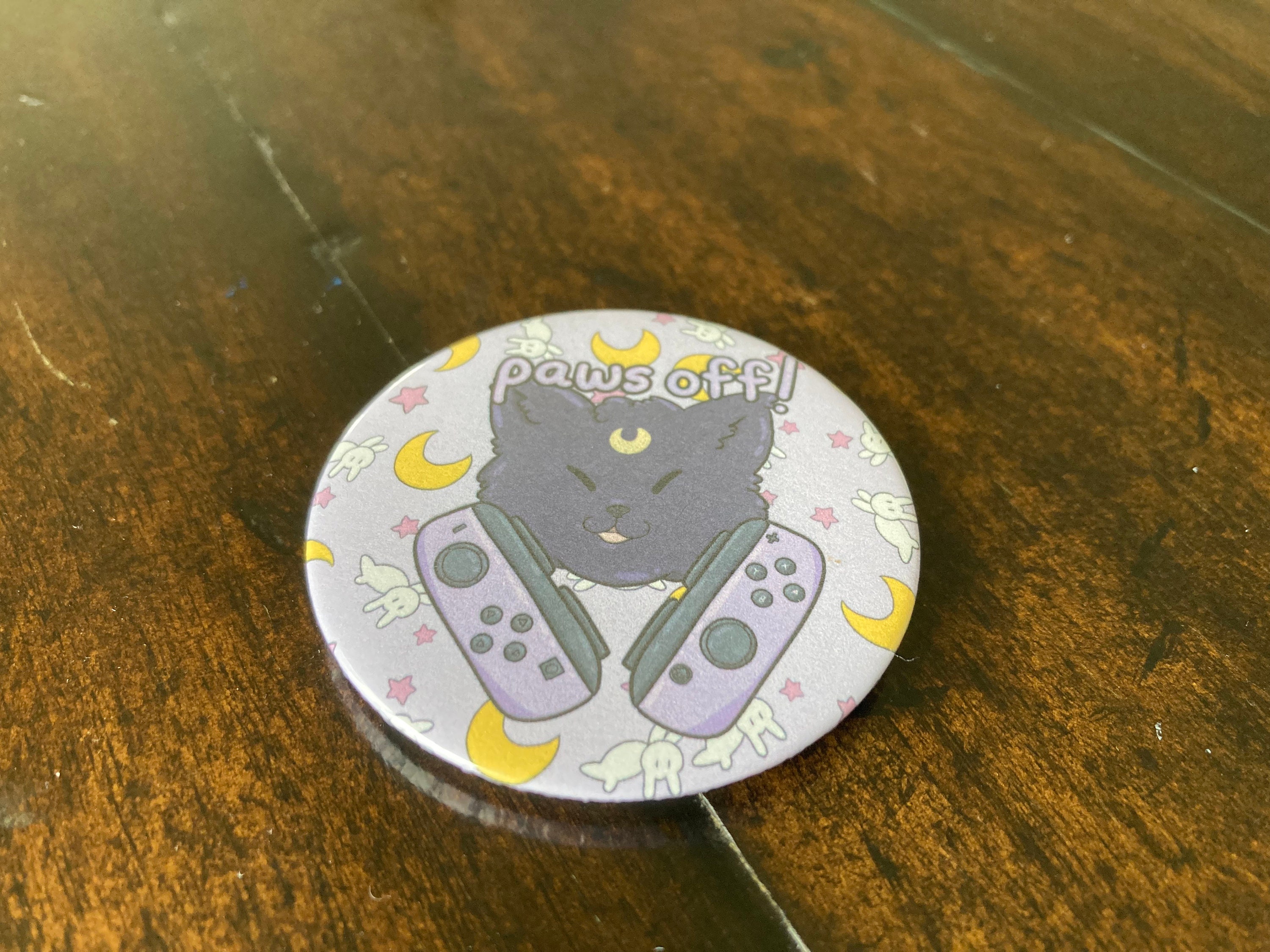 Paws off Sailor Moon Button Cute Anime Button Pin - Etsy
