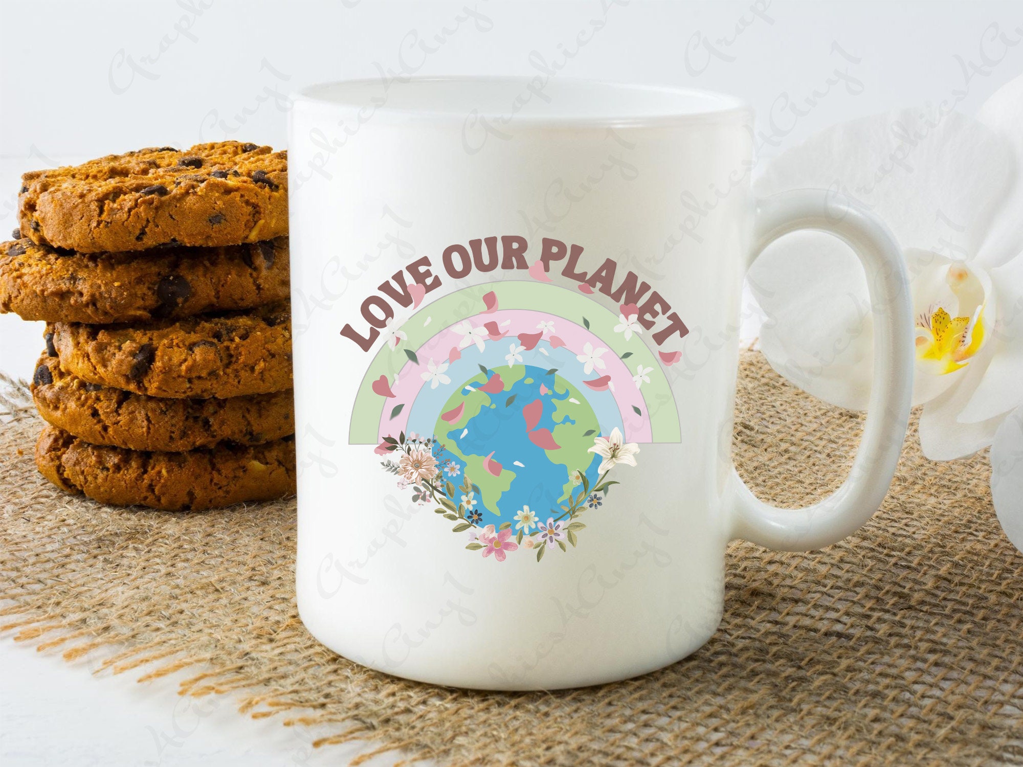 Love Our Planet Earth Day Svg/png/jpg, Graphic Tshirt/canvas Tote/wall ...
