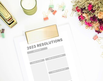 2023 New Years Resolutions Printable Instant Download - Etsy