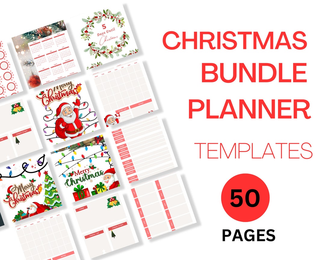 Christmas Planner Printable, Holiday Planner, Gift Budget Planner, Xmas ...