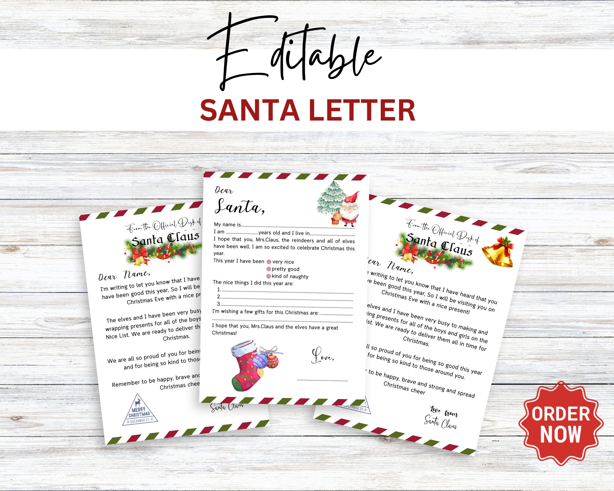 Letter to Santa Bonus Coloring Pages Dear Santa Printable - Etsy