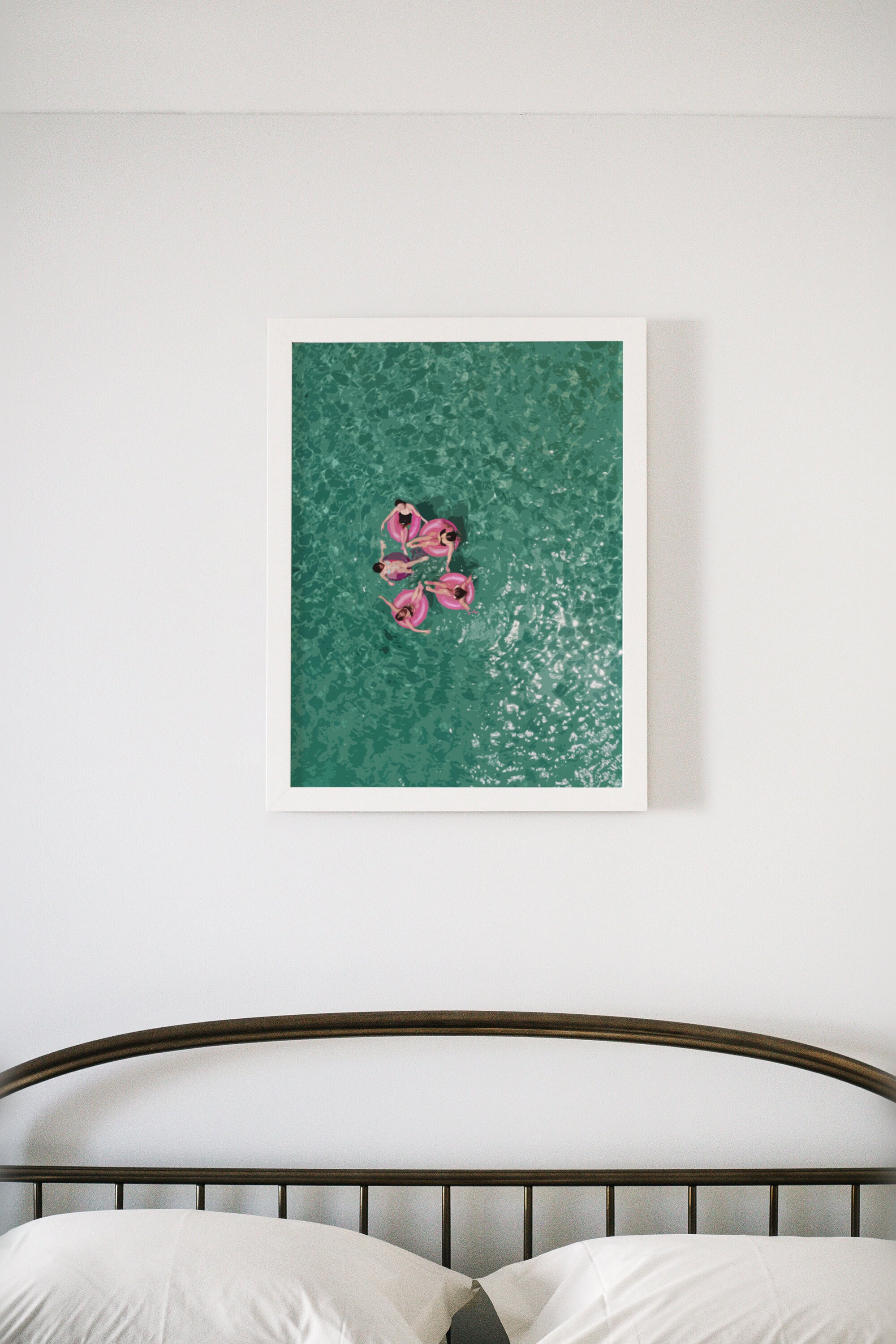 Floating in Hawaii Poster Girls Floating Digital Wall Art - Etsy