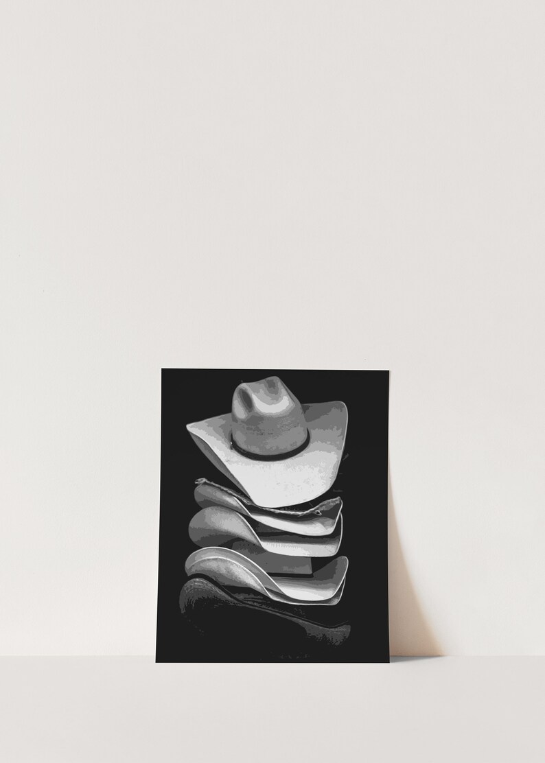 Cowboy Hat Poster, Digital Wall Art - Etsy
