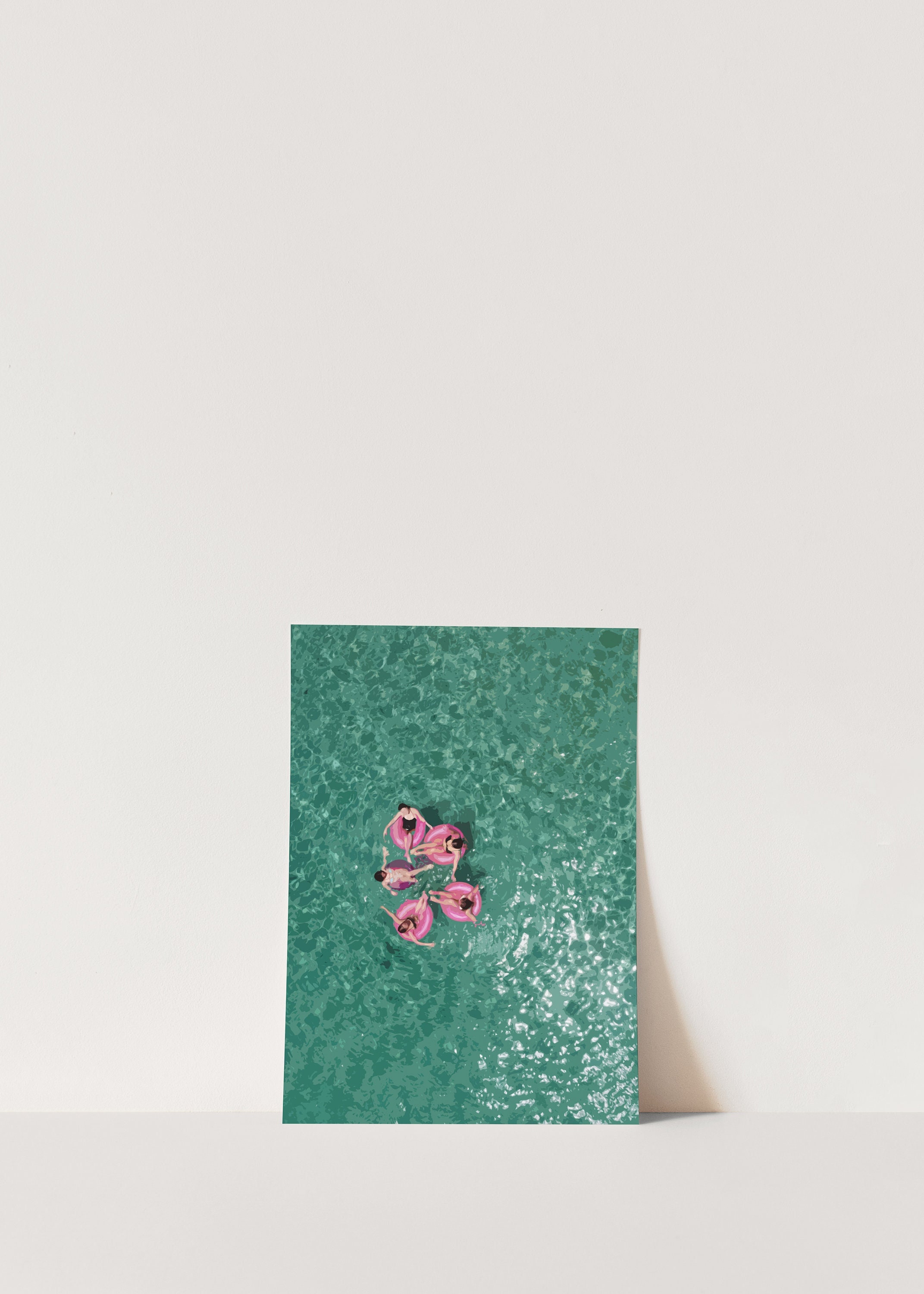 Floating in Hawaii Poster Girls Floating Digital Wall Art - Etsy