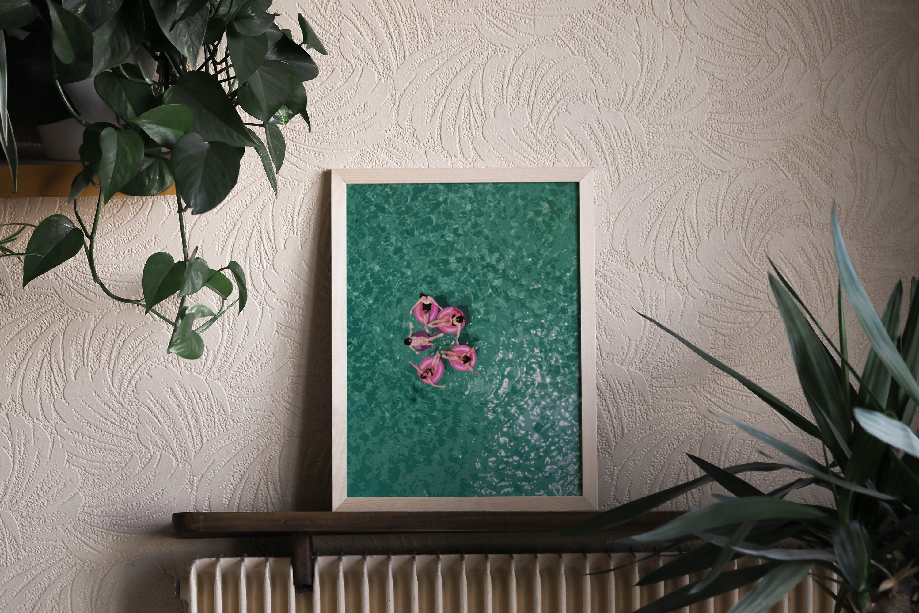 Floating in Hawaii Poster Girls Floating Digital Wall Art - Etsy