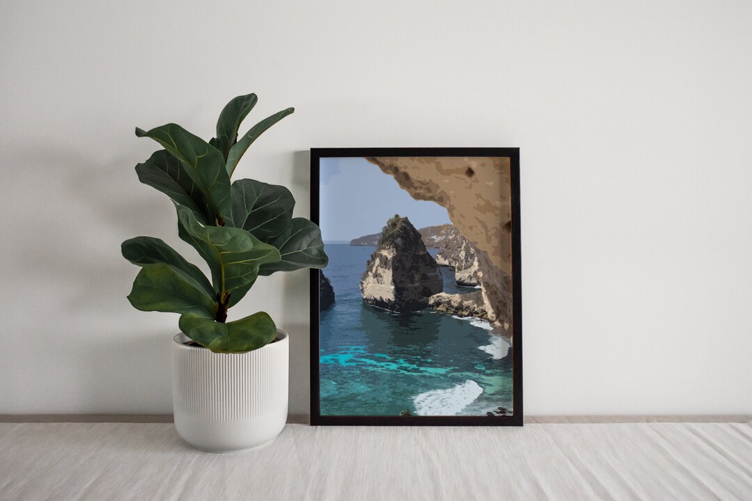 Diamond Beach Nusa Penida Bali Poster, Bali Indonesia, Digital Wall Art ...