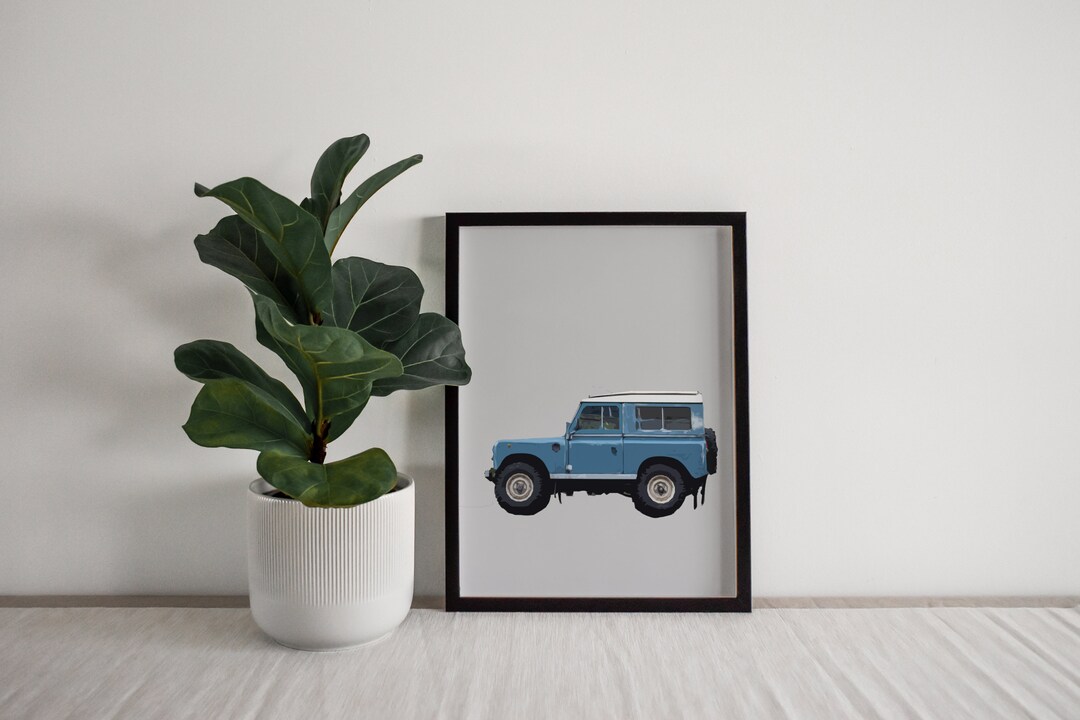Affiche Land Rover Defender, Art mural numérique, Land Rover Photo ...