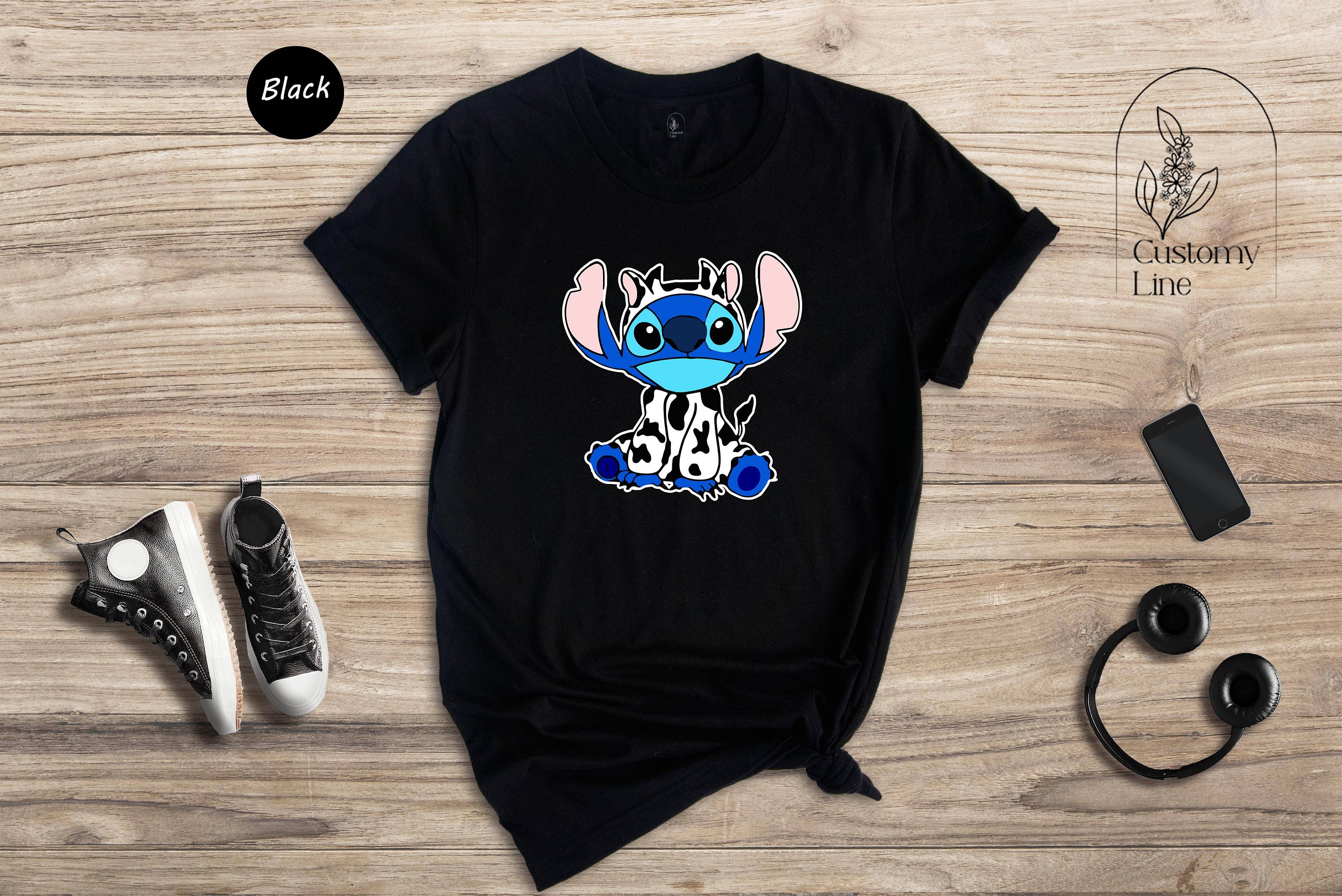 Stitch Cow Shirt, Western Shirt, Disney Stitch T-Shirt, Lilo & Stitch ...