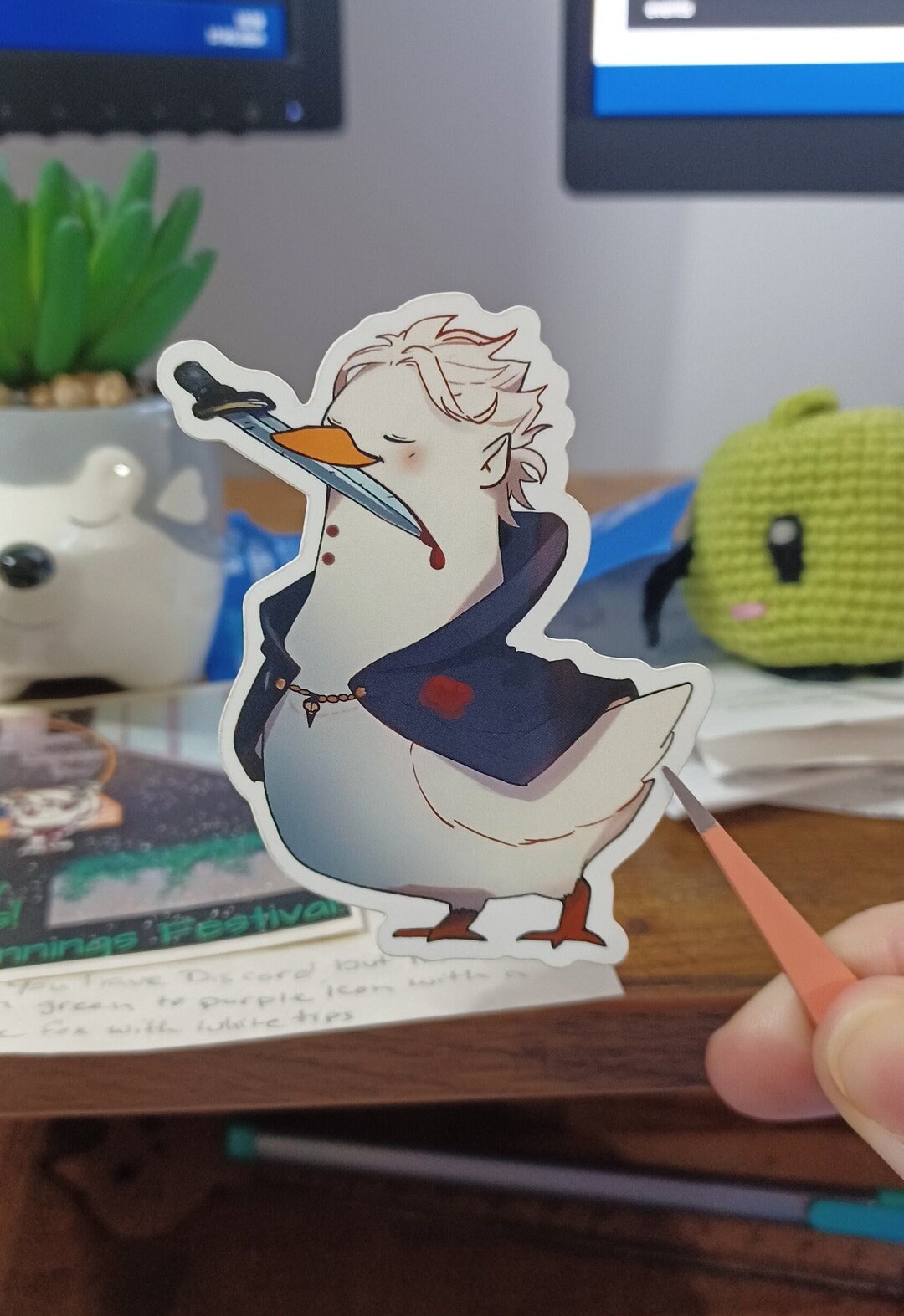 Goostarion Vinyl Sticker Goose Astarion Baldurs Gate 3 Vinyl Sticker ...