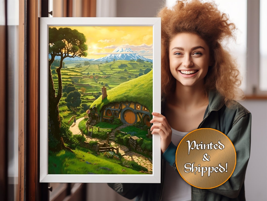 The Shire Print the Shire Art Print LOTR Hobbitcore Decor - Etsy