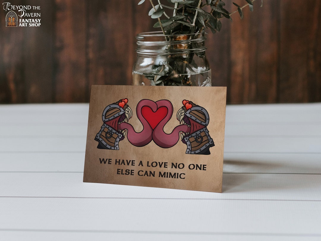 Mimic Chest DND Greeting Card DND Couple Gift, Dungeons and Dragons DND ...