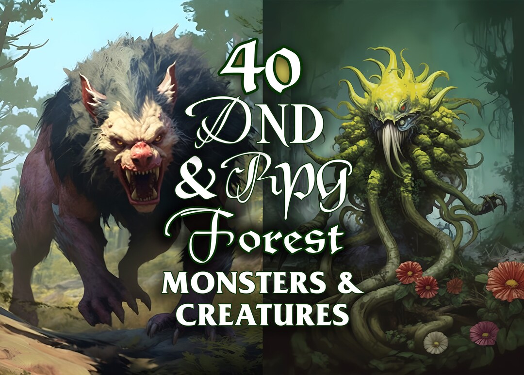 40 Forest DND Monsters & Creatures RPG Accessories: Dnd Monster Tokens ...