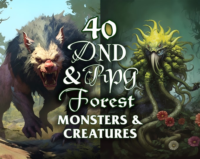 40 Forest DND Monsters & Creatures RPG Accessories: Dnd Monster Tokens ...
