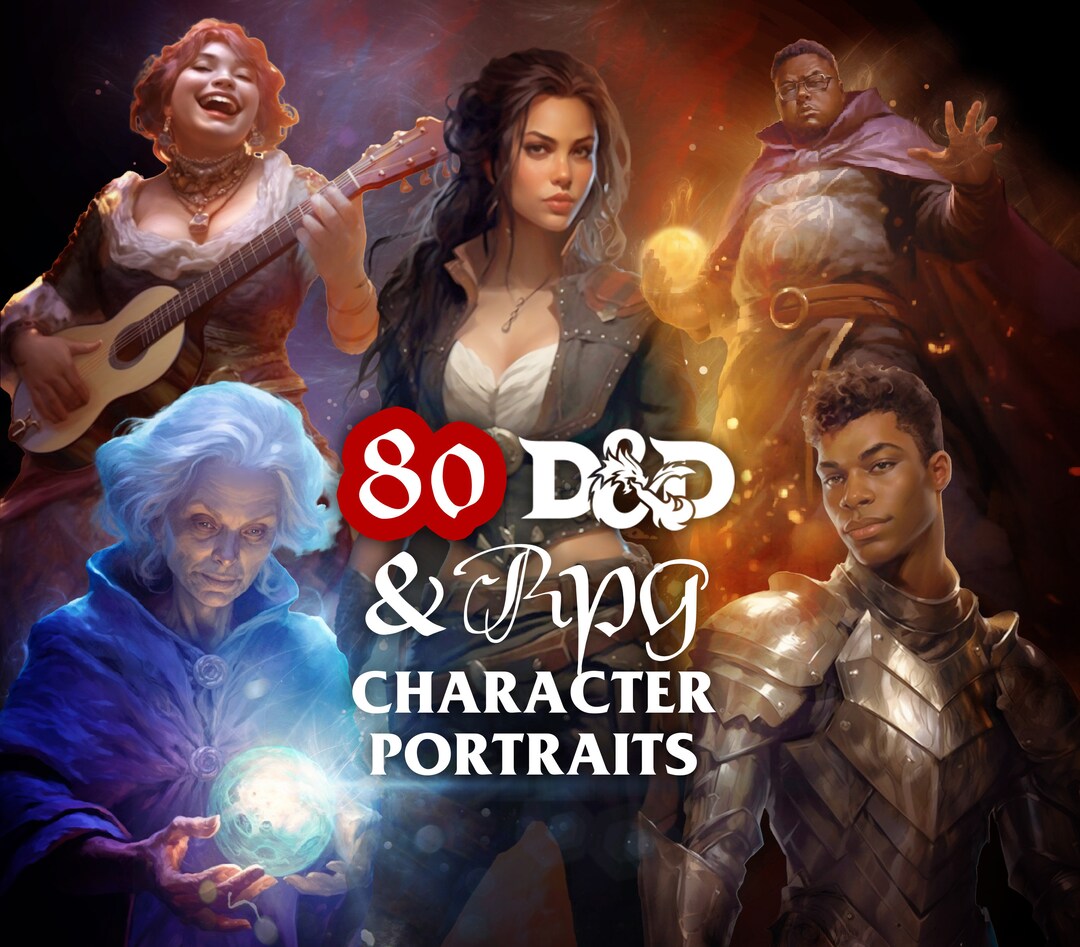 80 DND Character Portraits Full Body D&D Pictures Player - Etsy Canada