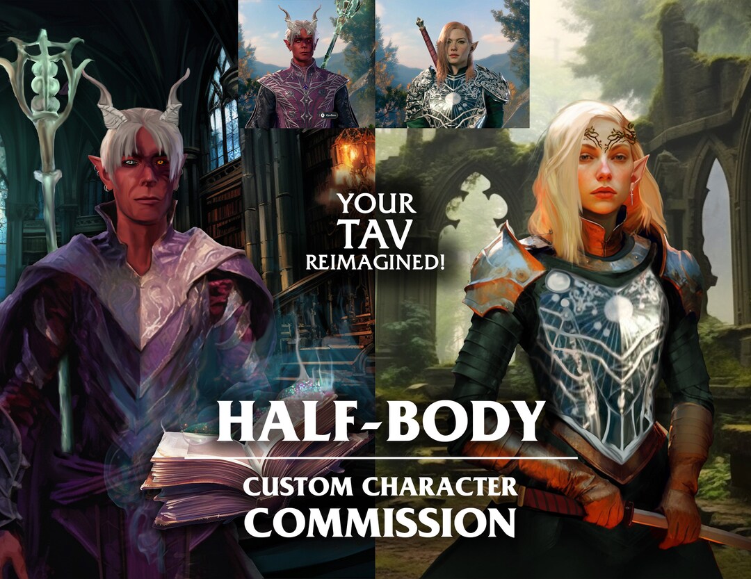 Custom Tav Portrait / Dnd Character Art Commission / Baldurs Gate 3 ...