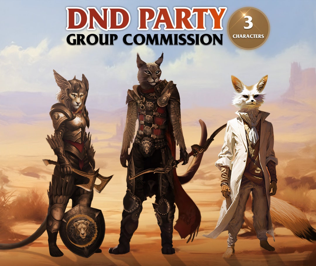 Dnd Party Art Commission / 3 Characters / Dnd Group Commission Portrait ...