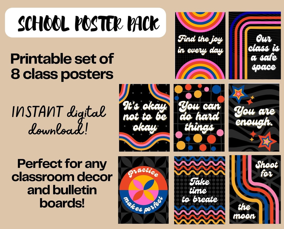 Inspirational Classroom Posters, Positive Affirmation, Classroom Decor ...
